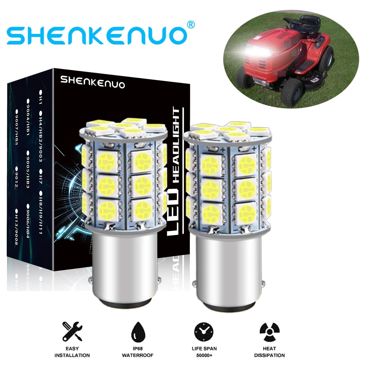 2 Bright White LED Light Bulbs for Troy-Bilt, John Deere, Kubota & more ...