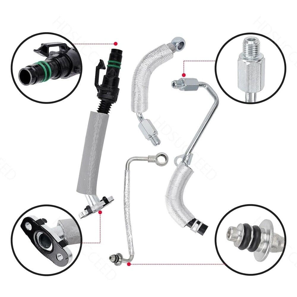 For Turbo Charger Coolant Return Hose Line Chevy Cruze Buick GM 1.4L ...