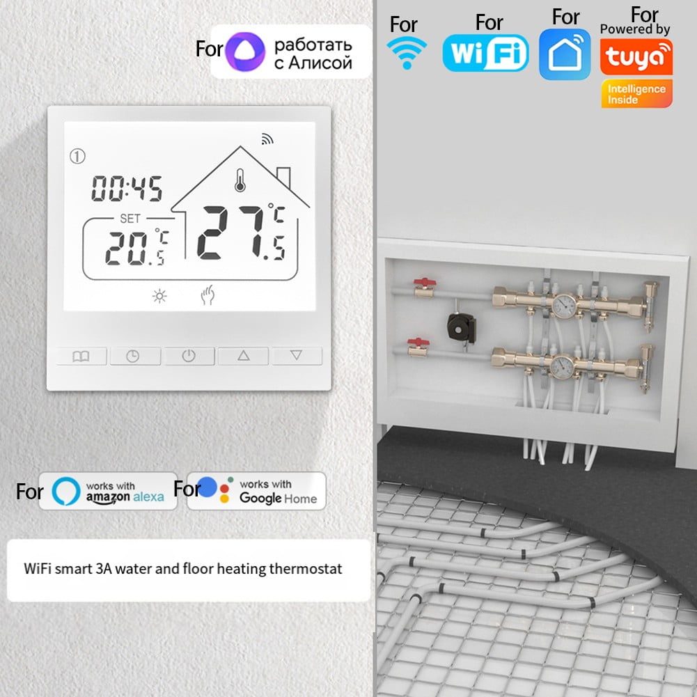 For Tuya Smart WiFi Floor Heating/Gas/Water Heating Temperature Controller Intelligent Floor ...