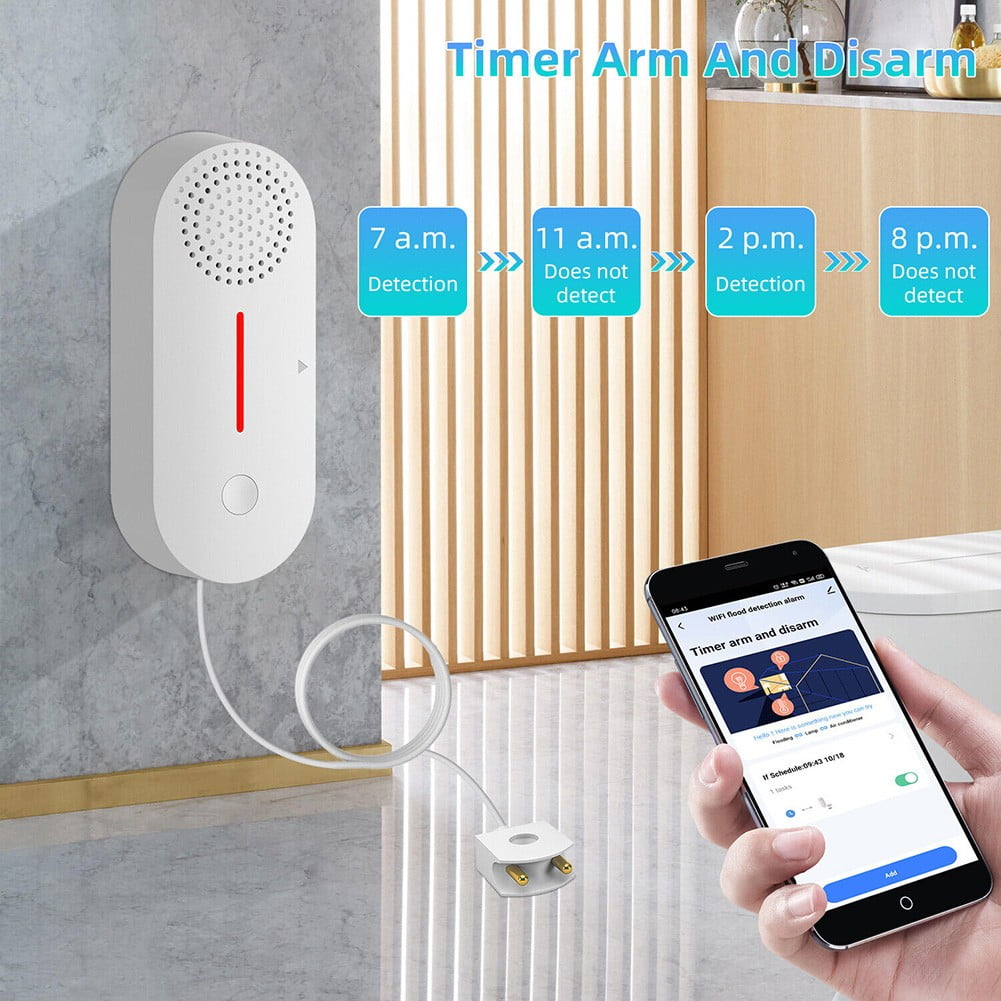 For Tuya Smart WiFi Water Leak Sensor Detectors, Flood Leak Level ...