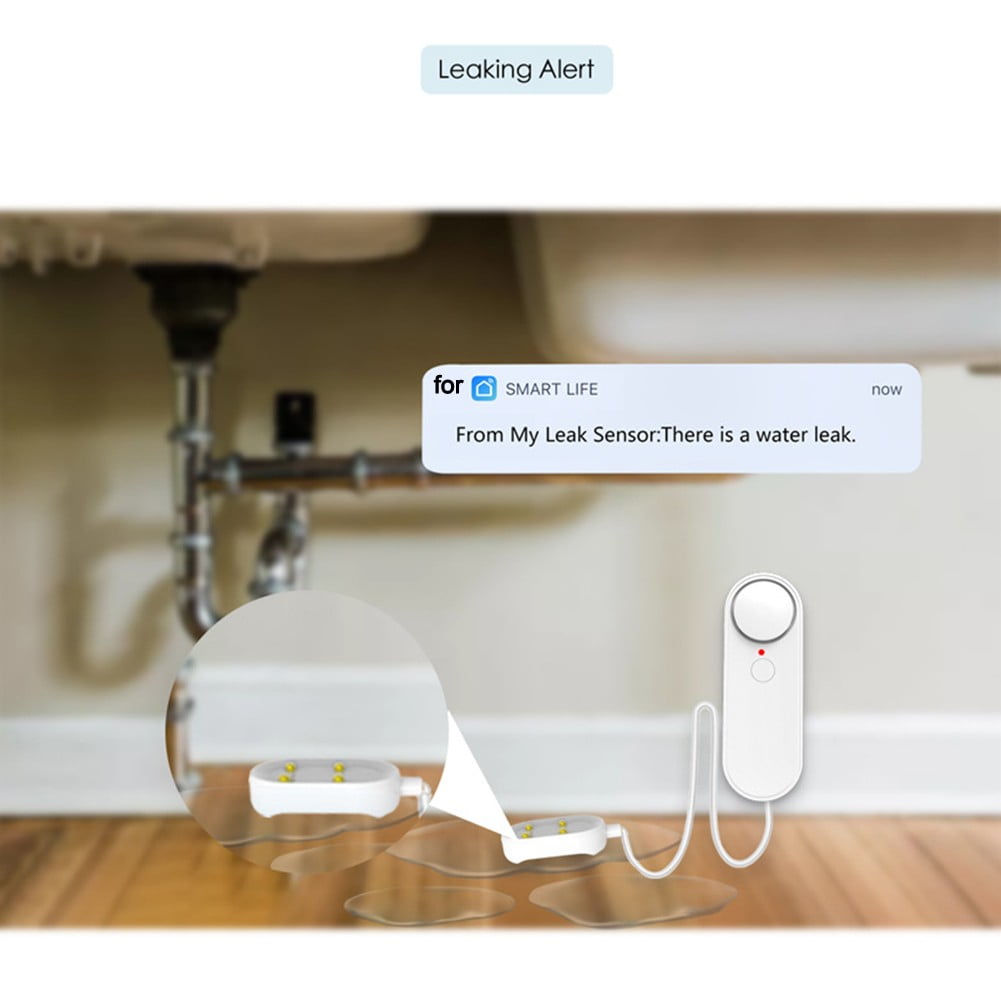For Tuya Smart for Wifi Water Leak Detectors Household Water Flood ...