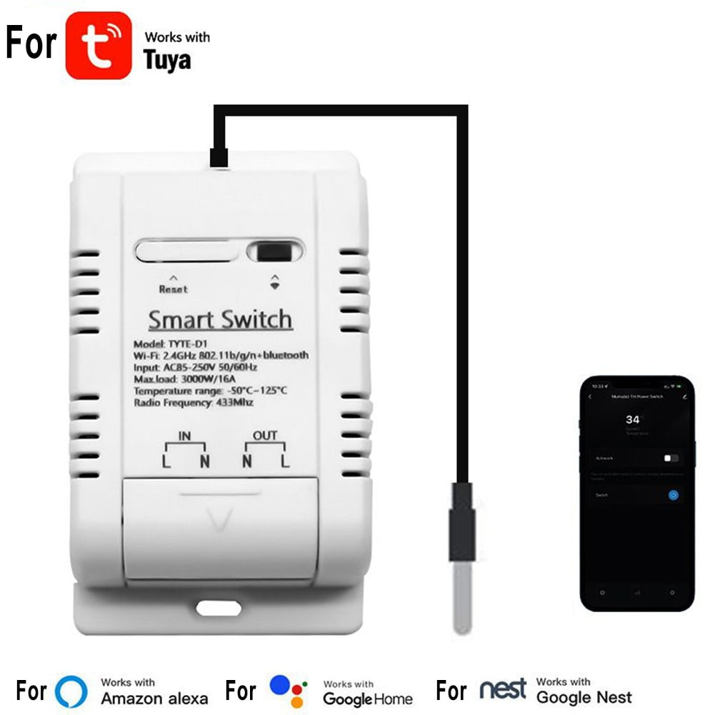 For Tuya WiFi Wireless Smart Temperature Switch Temperature Module ...