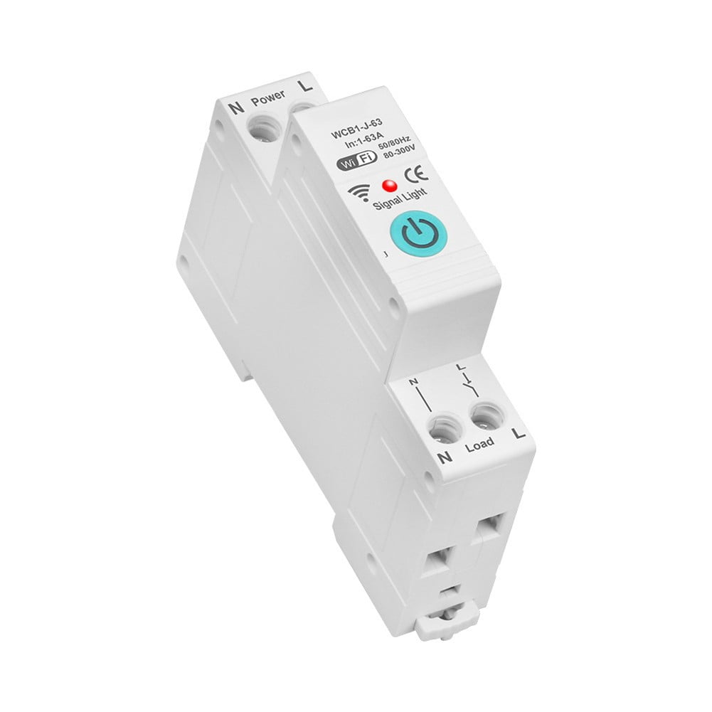 For Tuya Wifi Smart Circuit Breaker With Power Measurement 63A 230V ...