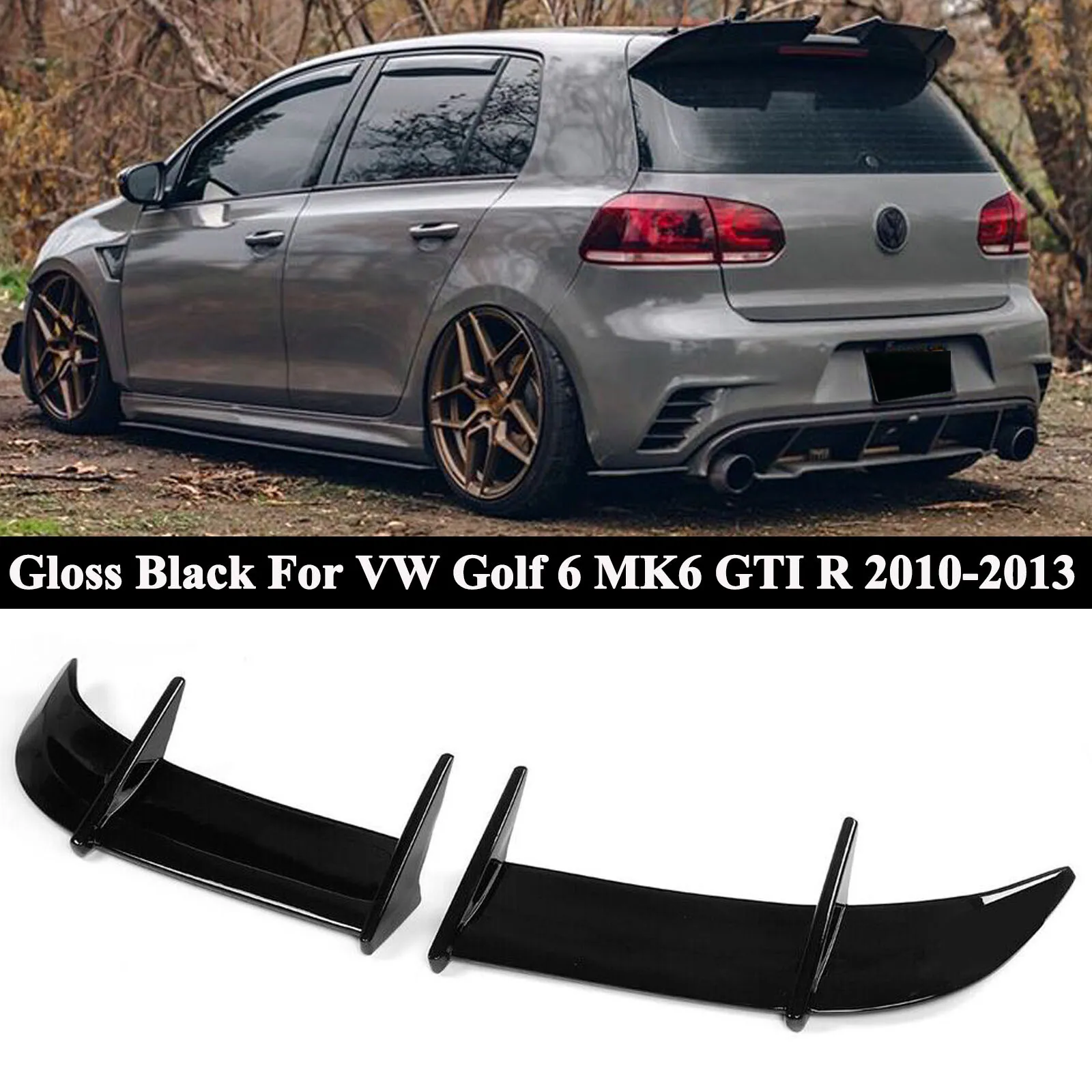 For VW Golf 6 MK6 GTI R 2010-2013 Gloss Blk Rear Roof Trunk Lip Wing ...