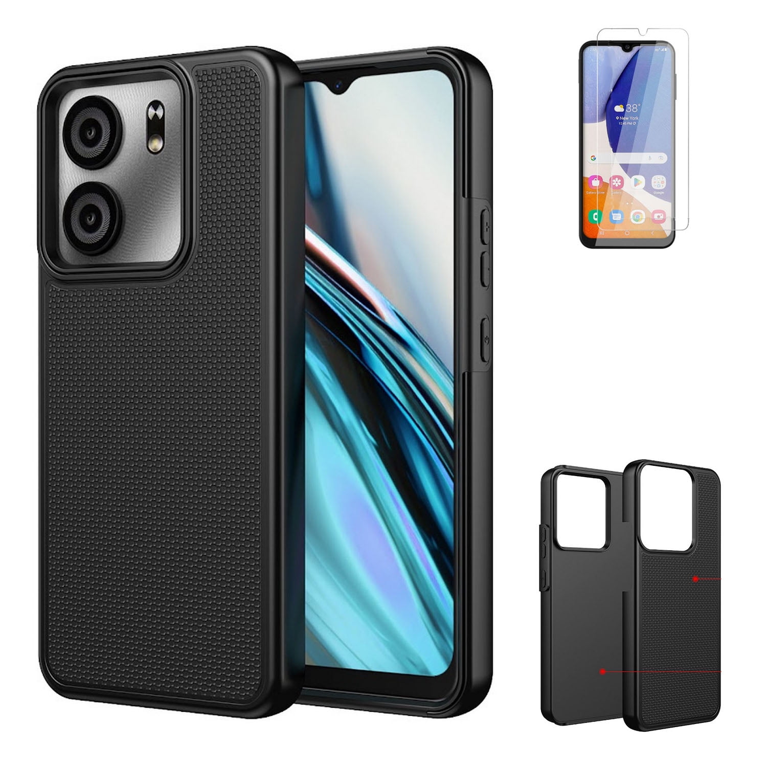 For Blu View 5 (B160V) Case Dual Layered Rugged Cover with Screen ...