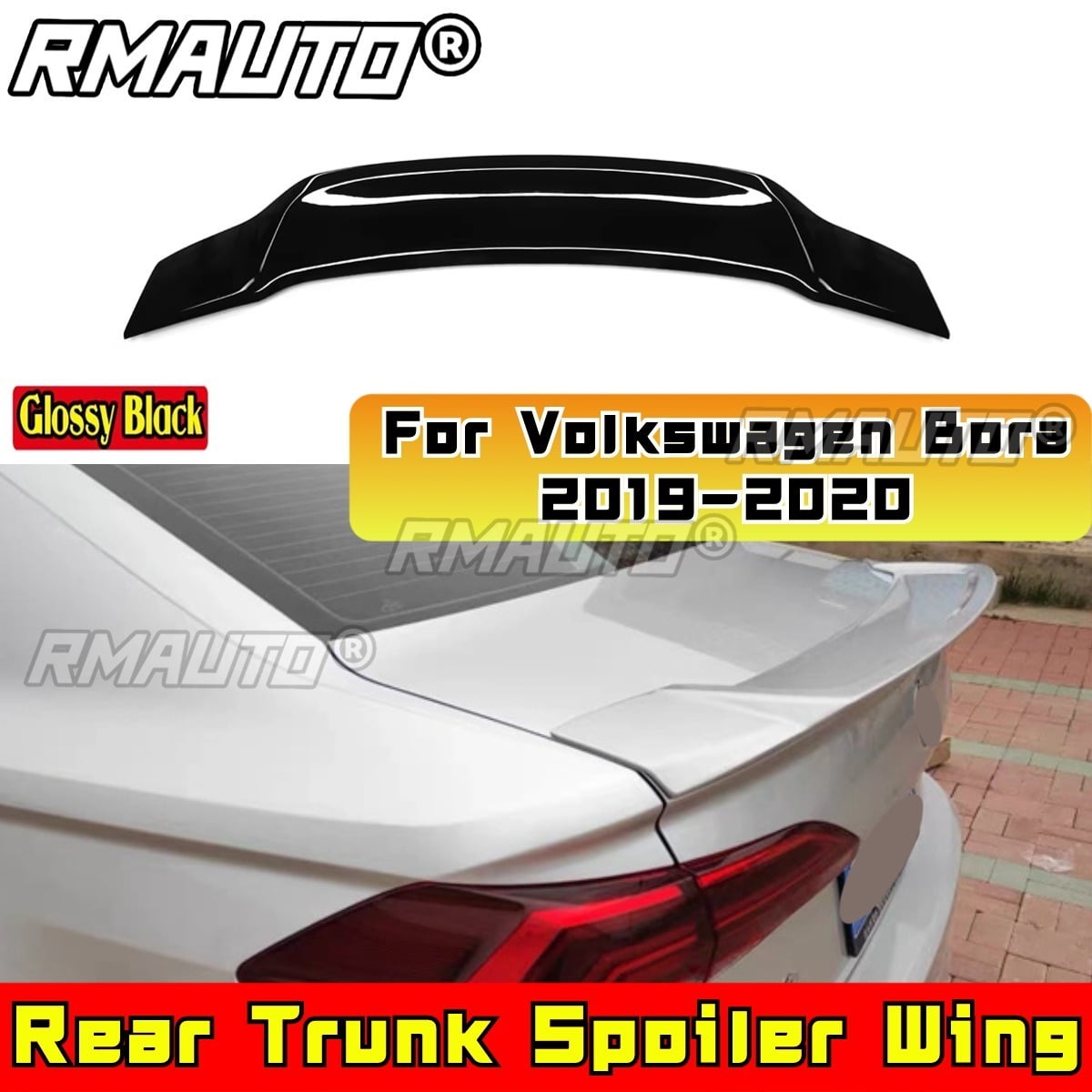 For Volkswagen Bora 2019-2020 Car Rear Spoiler Rear Trunk Spoiler Wing ...