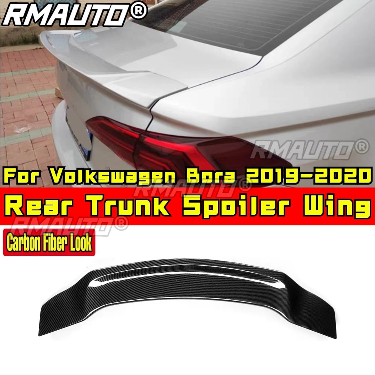 For Volkswagen Bora 2019-2020 Car Rear Spoiler Rear Trunk Spoiler Wing ...