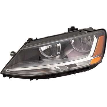Fit 11 12 13 14 15 16 17 18 Jetta Sedan LED DRL Projector Black Smoke ...
