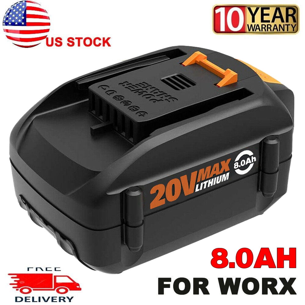 For WORX WA3520 20V 8.0Ah Lithium Battery WA3575 WA3525 WA3578 WG163 ...