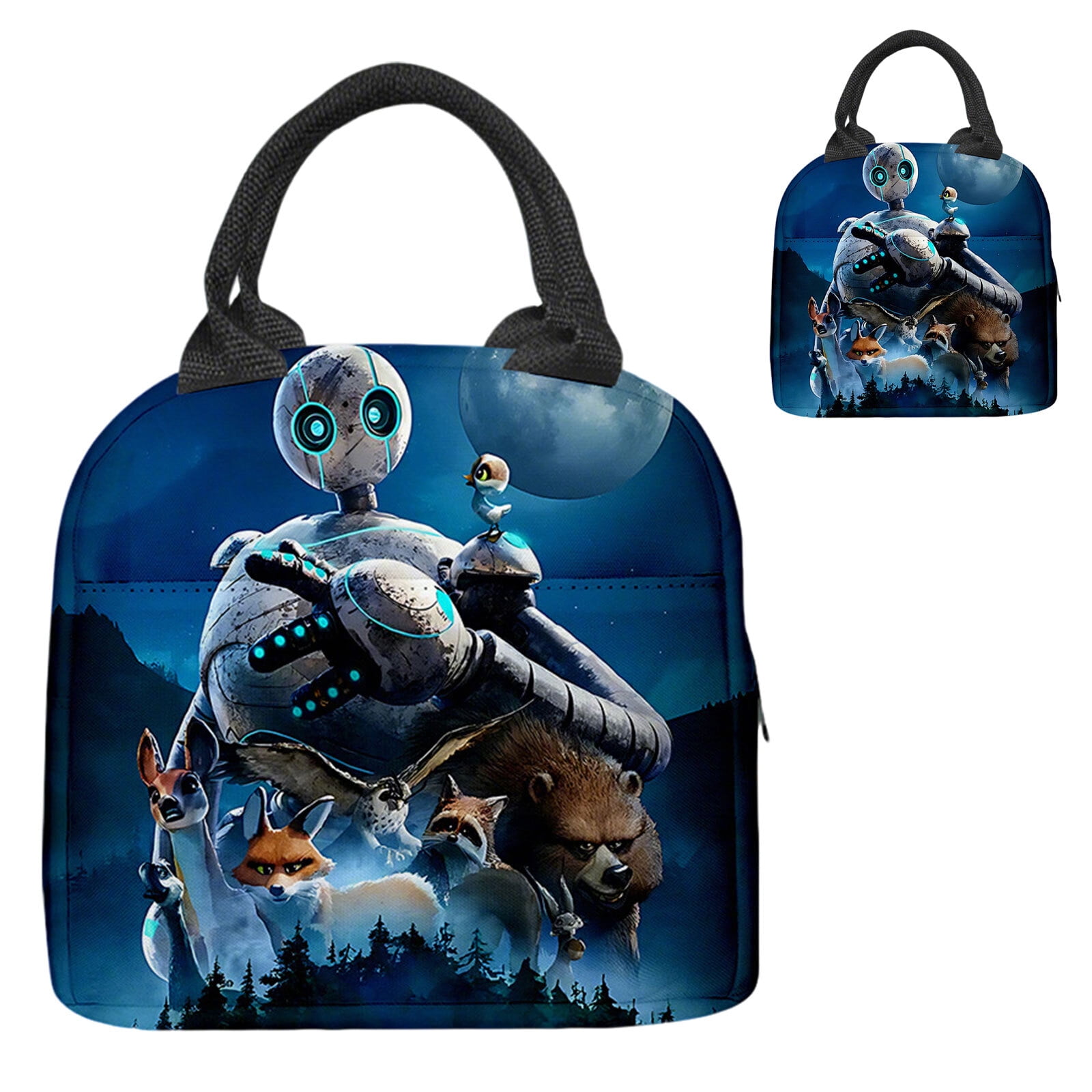 For Wild Robot Cartoon Movie Theme Insulated Lunch Box,8.66×5.1×7.48 ...