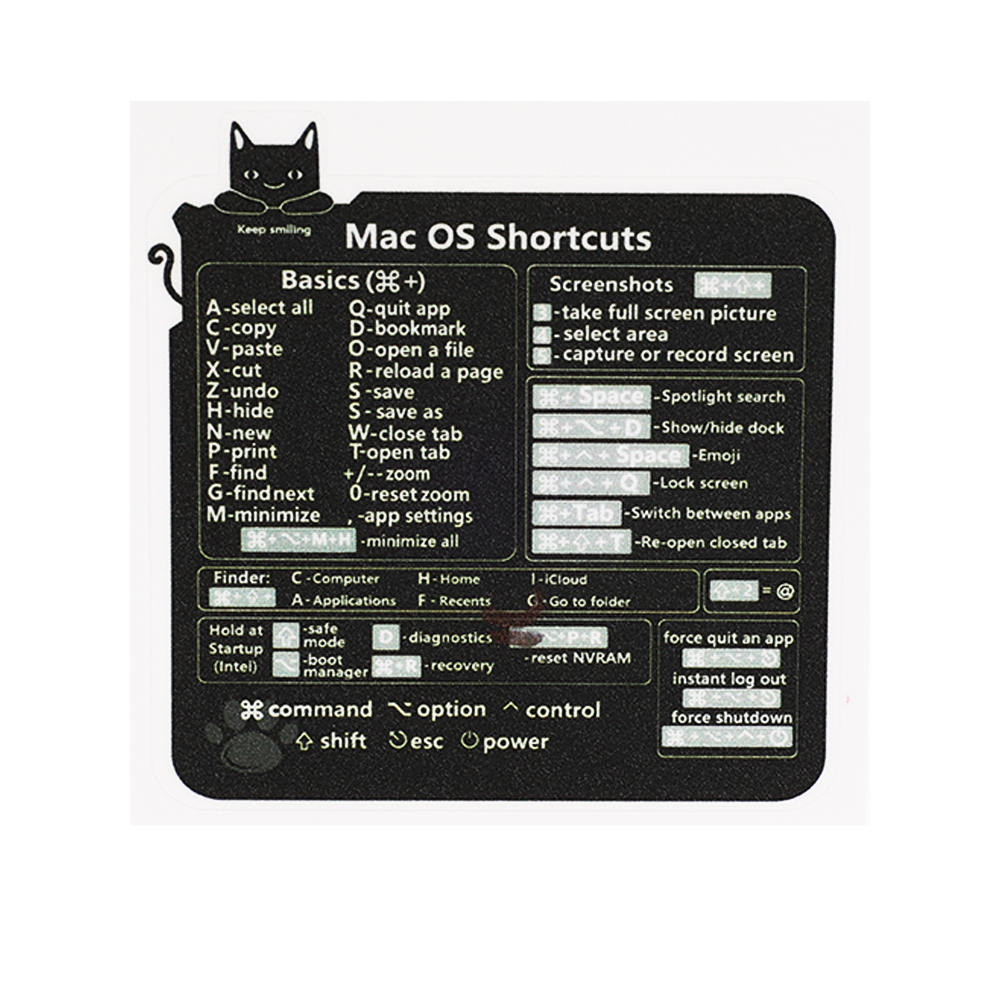 For Windows PC Computer Reference Keyboard Shortcut Stickers Adhesive ...