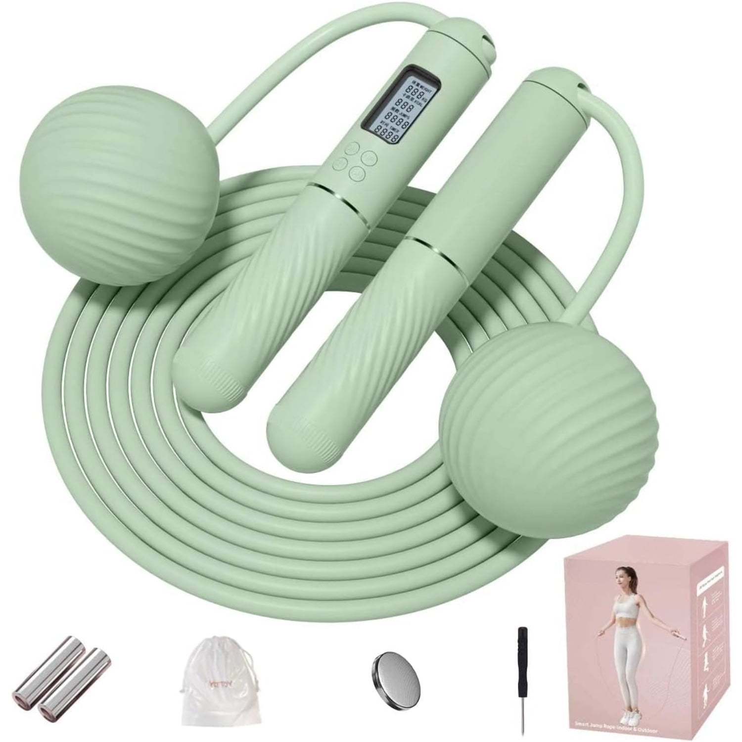 For Women-Skipping Ropes -Cordless Counter Jump Rope with Large ...