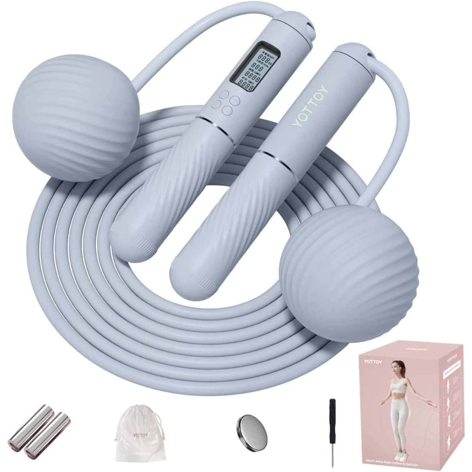 For Women-Skipping Ropes -Cordless Counter Jump Rope with Large ...