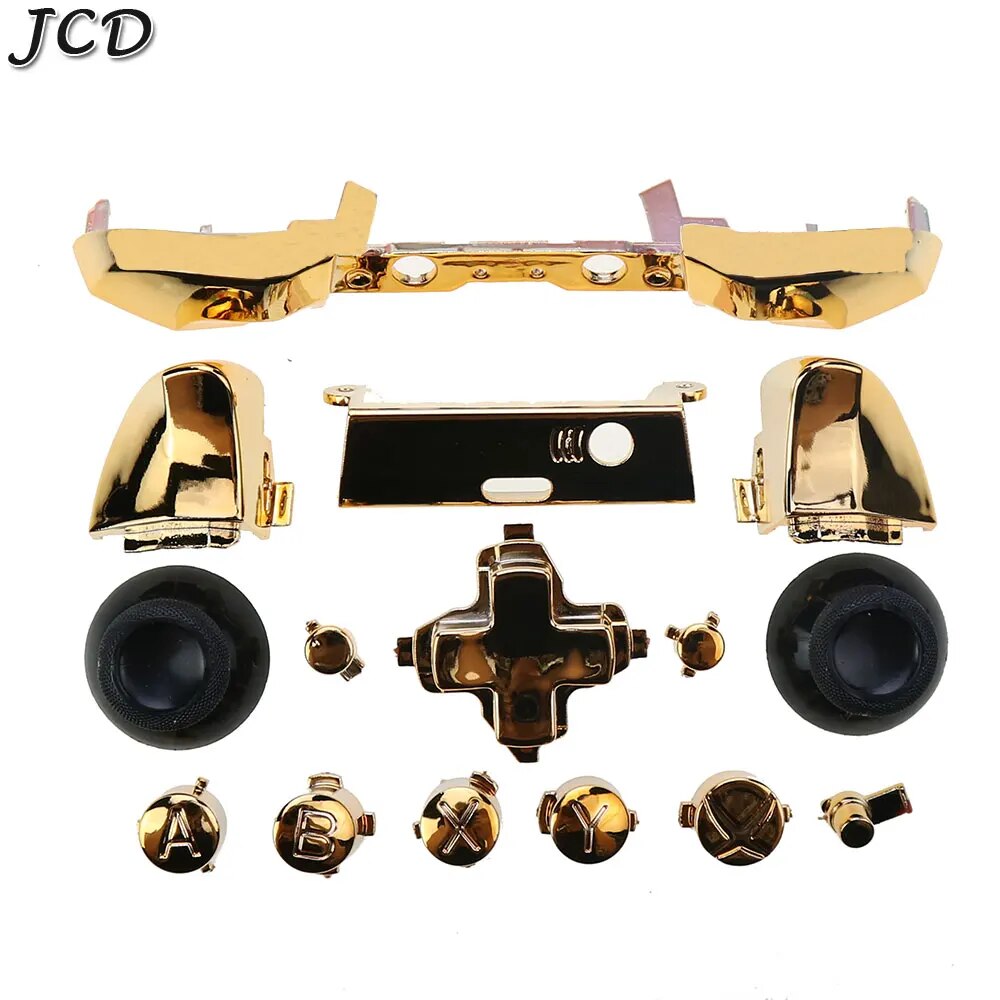 For Xbox One S Plating Replacement Repair Chrome Abxy Dpad Triggers Full Buttons Set Mod Kits