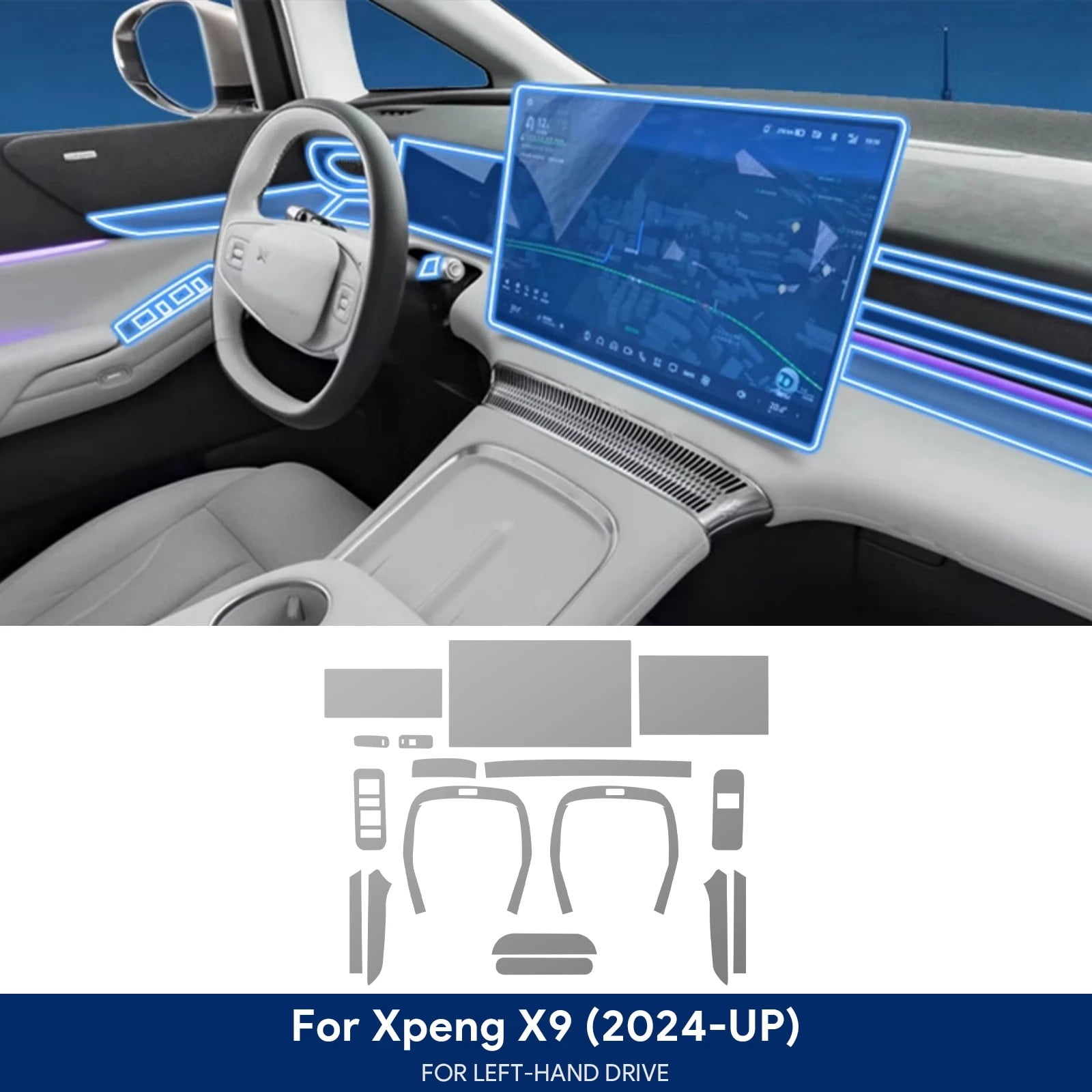 For Xpeng X9 2025 2024 PPF Protection Film Accessories Interior ...