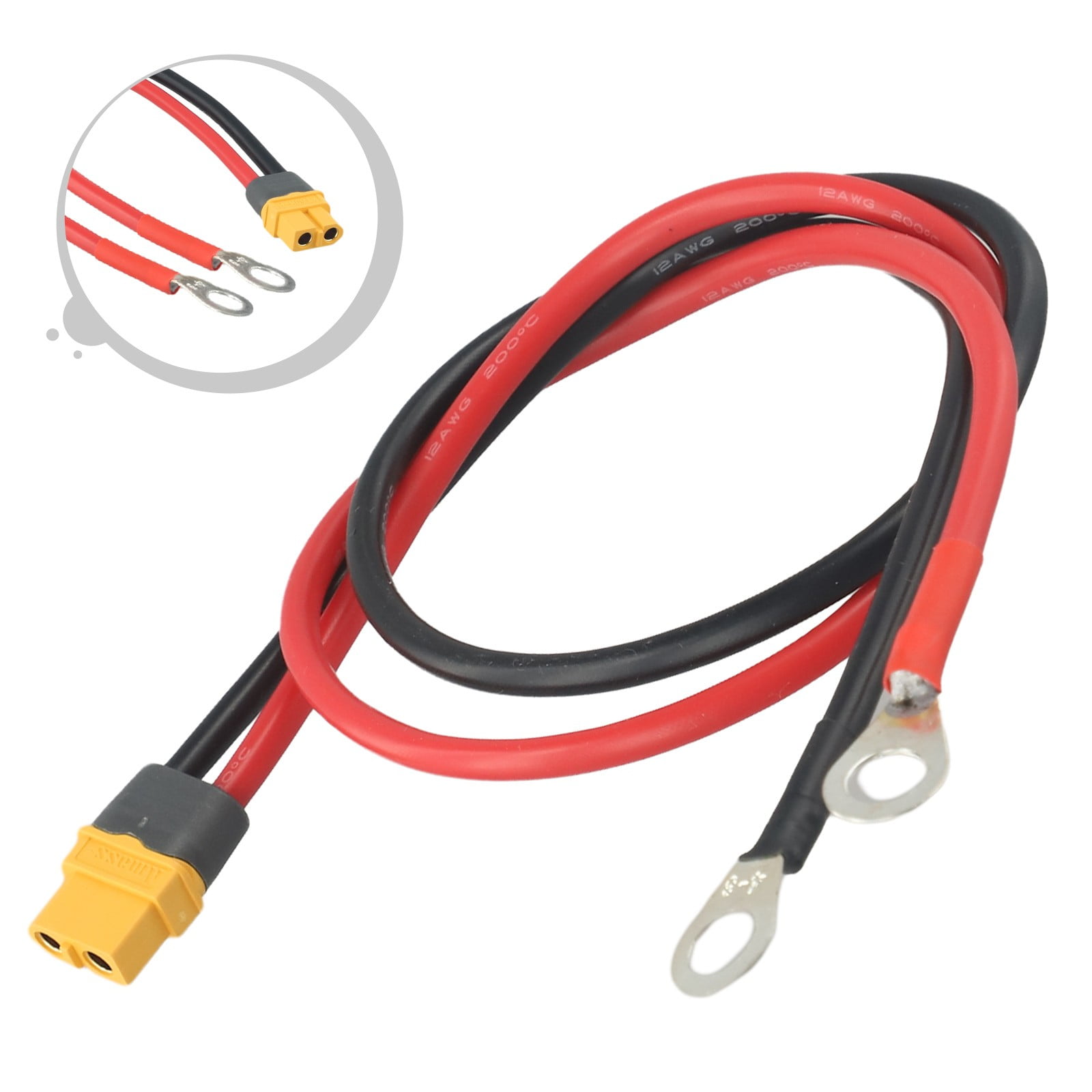 For XT60 to O Ring Terminal Cable Male to O Ring Connector Cable with ...