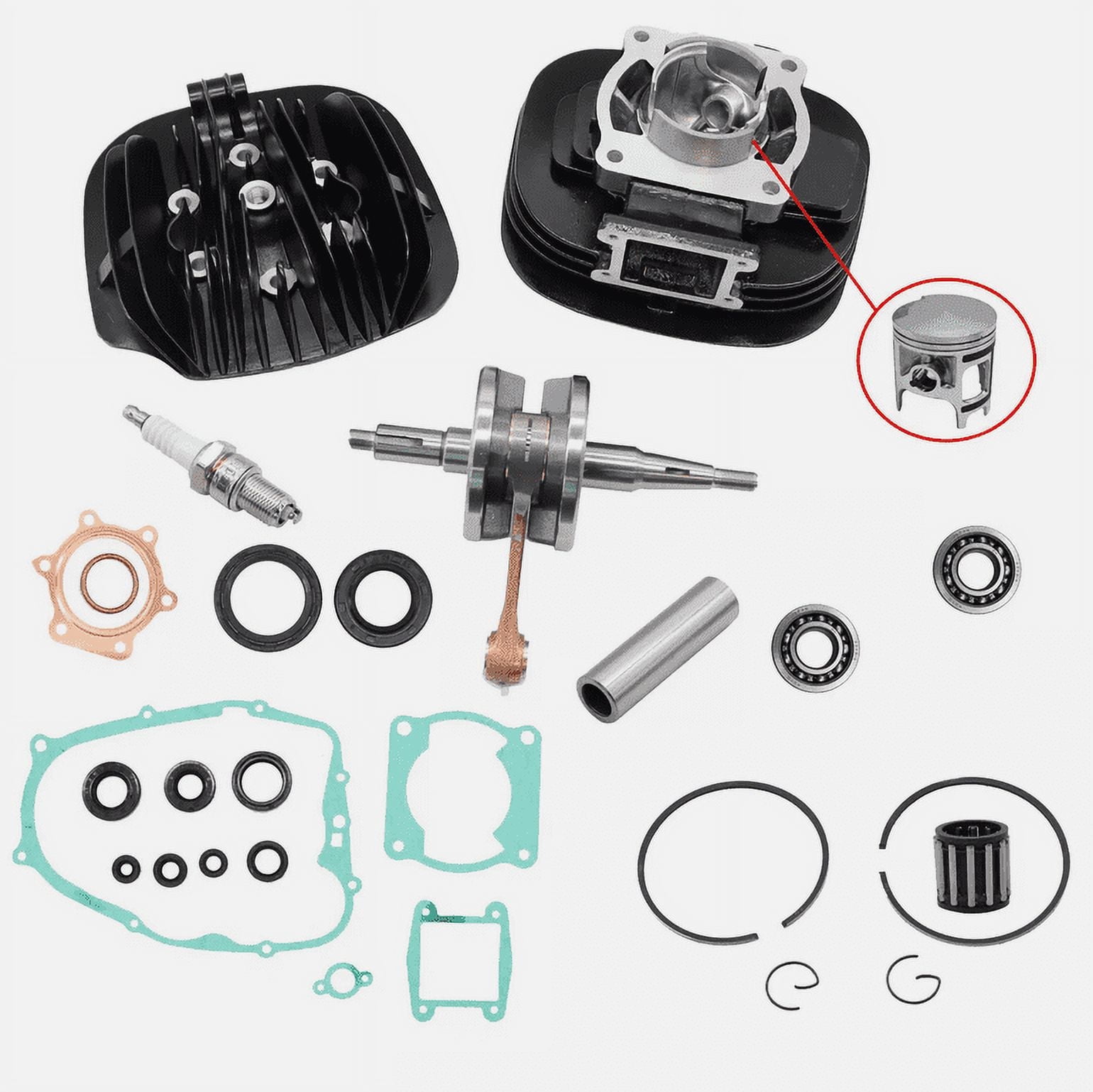Engine Cylinder Piston Cylinder Crank Gasket Kit Top End Rebuild Kit ...