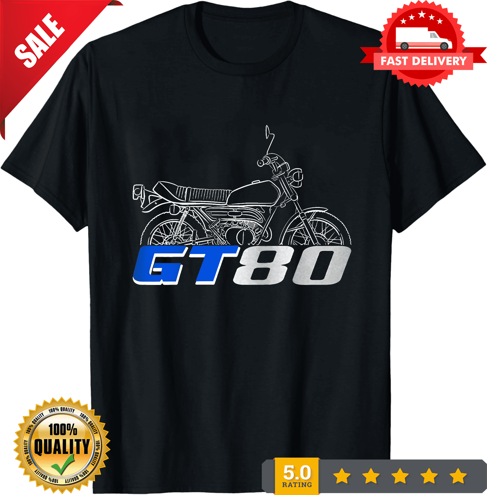 For Yamaha GT80 1972-1981 fans - Motorcycle T-Shirt, ULTRA LIMITED ...