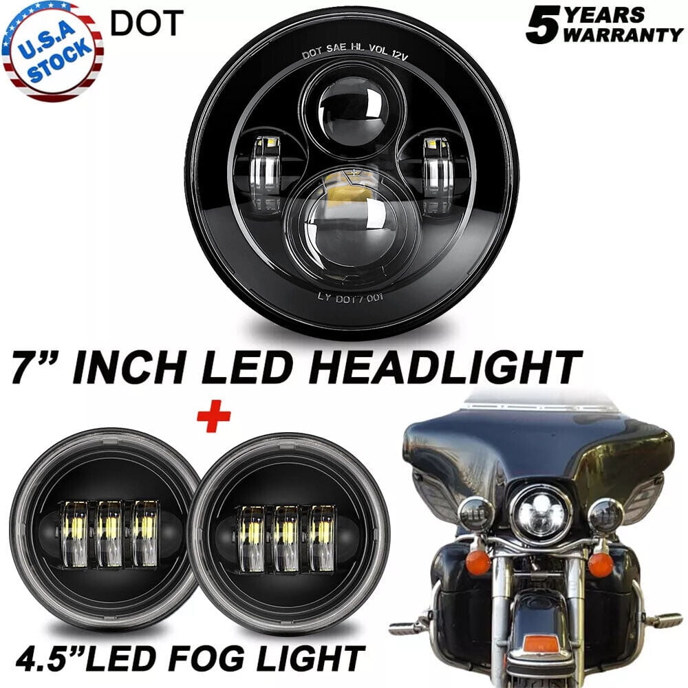 For Yamaha V-Star XVS 650 950 1100 1300 Classic Stryker Led Headlight ...