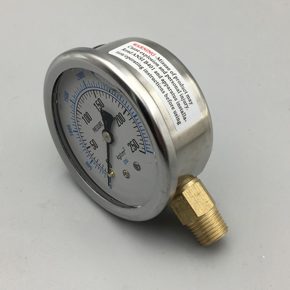 For Yn-60 Earthquake-Resistant Pressure Gauge Oil Pressure Gauge Hydraulic Gauge 0-50Kg ...