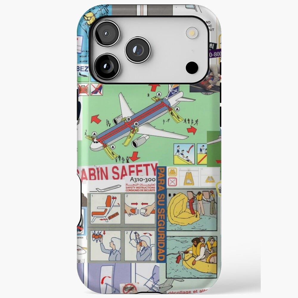For Your Safety Collage Artwork For iPhone 11-17 Pro Max Phone Tough ...