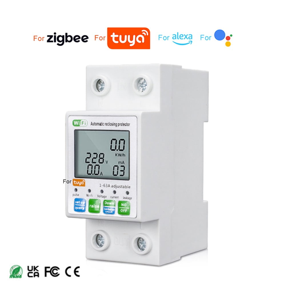 For Zigbee Smart Energy Meter Breaker Leakage Protector Current Breaker ...