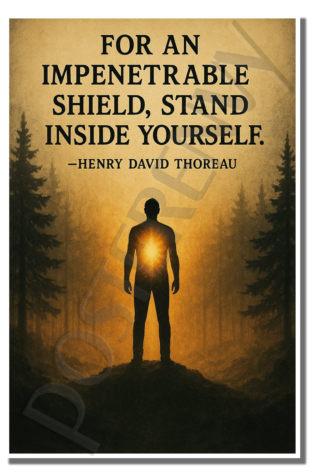 For an impenetrable shield, stand inside yourself - Henry David Thoreau ...