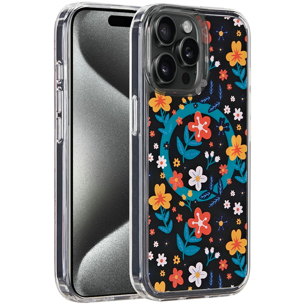 For iP15 Pro Max Magnetic Space UV Design Case - Nightly Floral ...