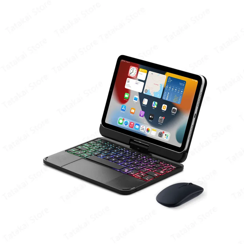 For iPad Magic Keyboard Rainbow Backlit Touchpad for Funda iPad Mini 6 ...