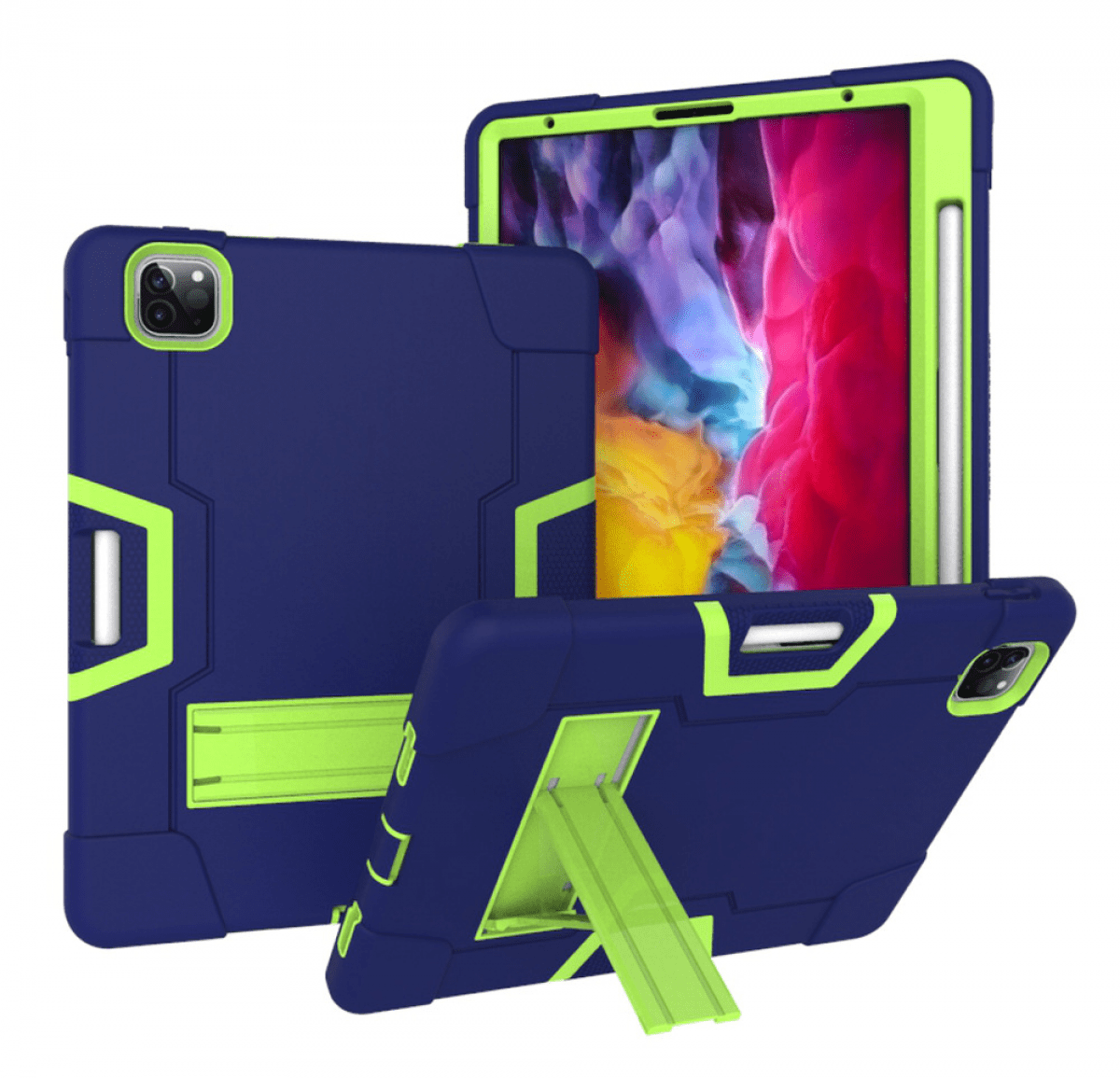 For iPad Pro 11 2018, Hybrid Heavy Duty Three Layers Full Body ...