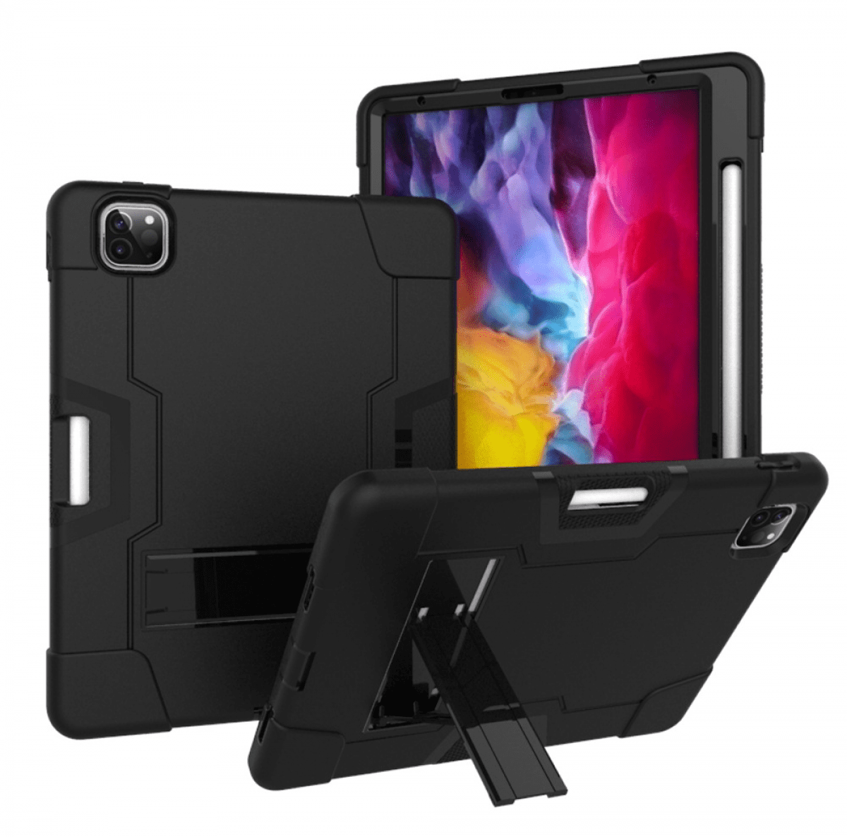For iPad Pro 11 2018, Hybrid Heavy Duty Triple Layer Full Body ...