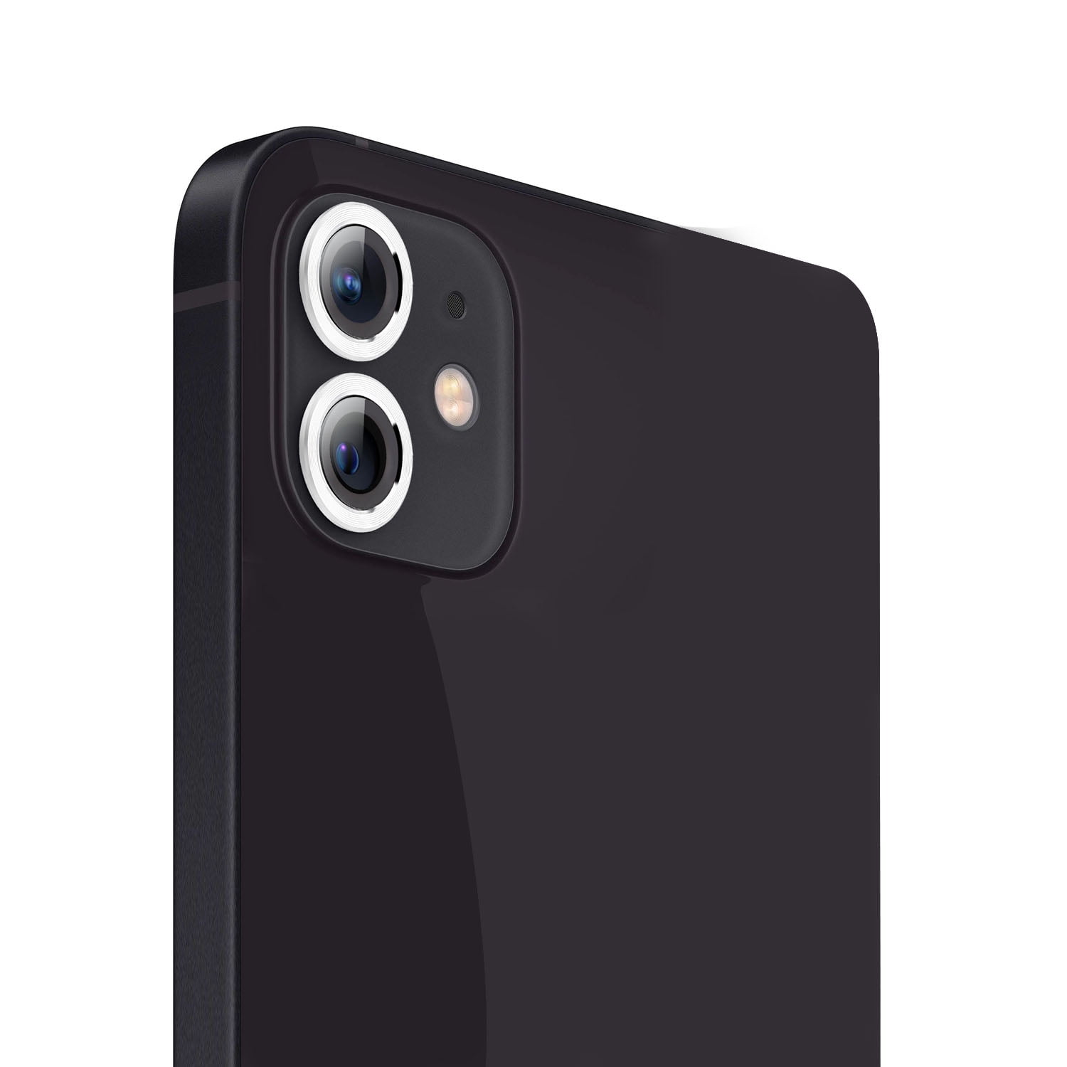 For iPhone 11 2 Camera Colored Edged Tempered Glass - Silver - Walmart.com
