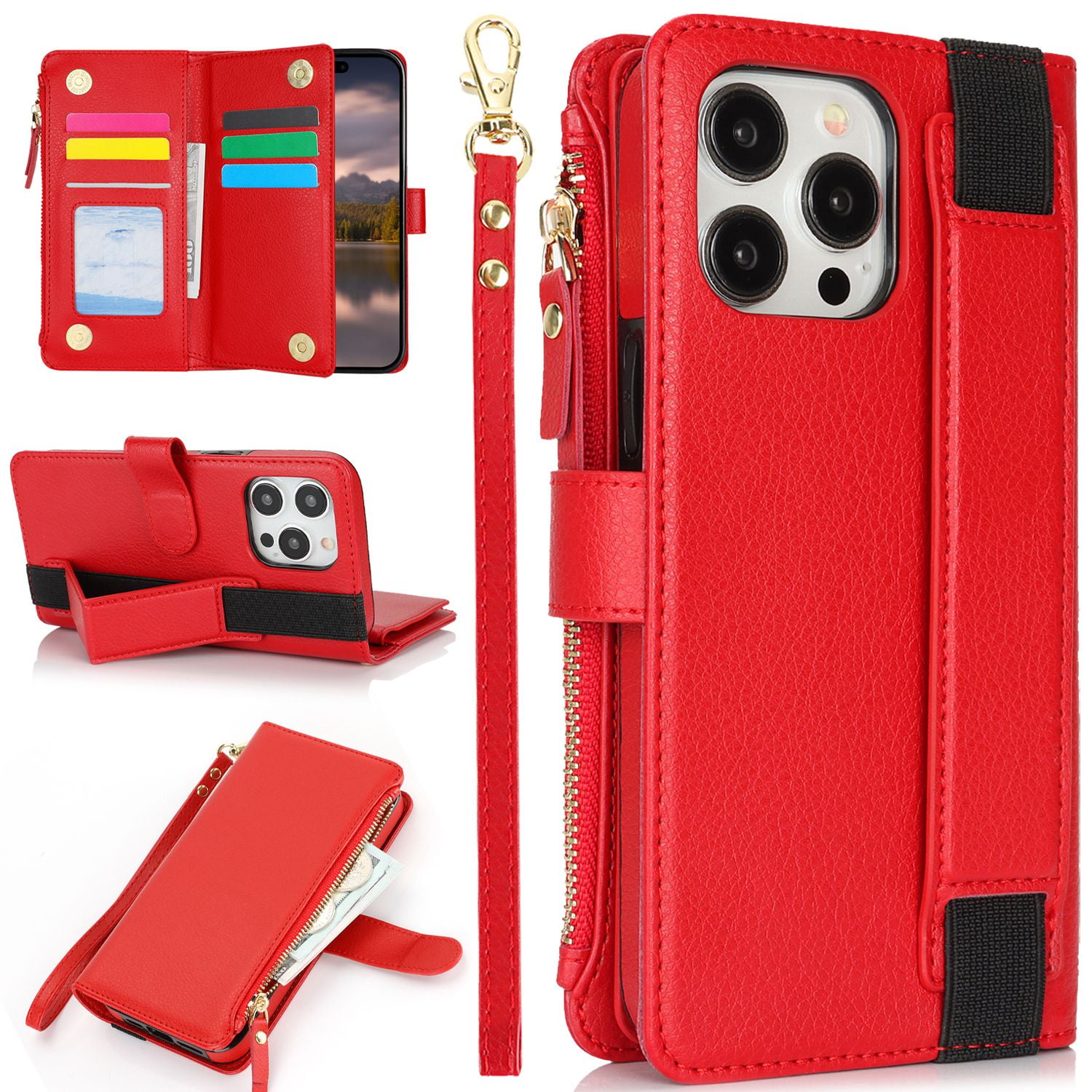 For iPhone 11 Pro Max 11Pro Phone Case Wallet Case with Card Holder ...