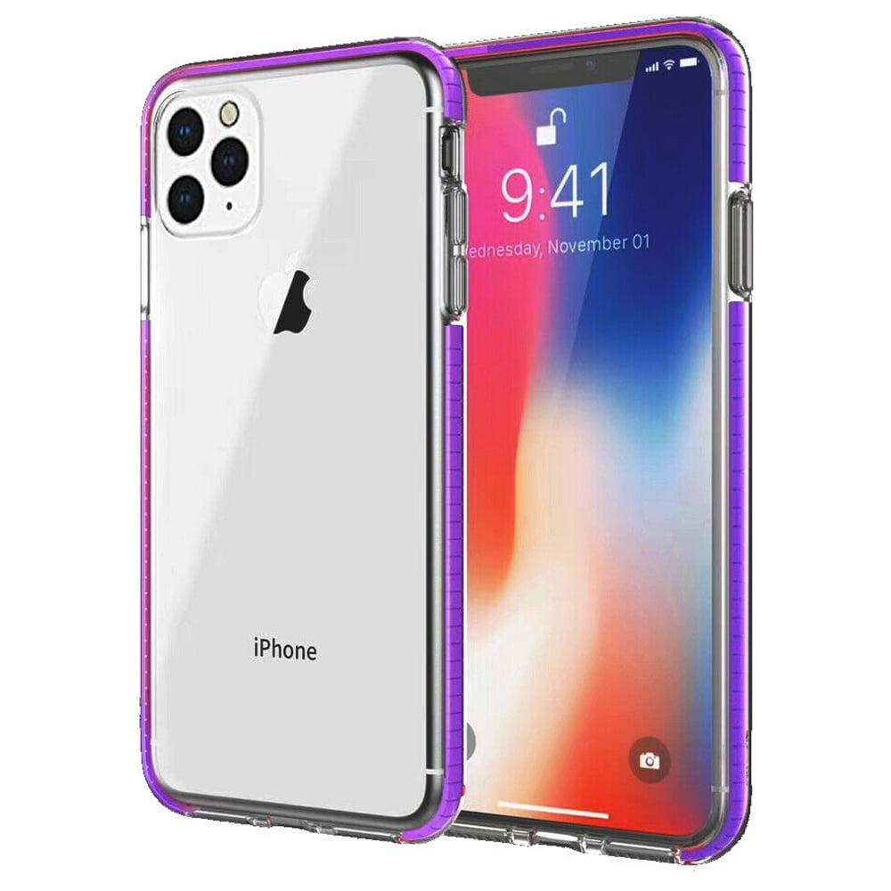 For iPhone 11 Pro Max Full Body Clear TPU Bumper Shockproof Protective ...