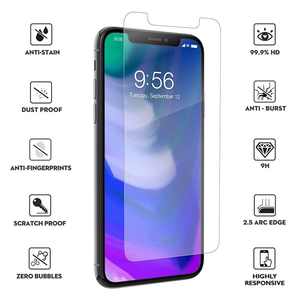 For iPhone 11 Pro Tempered Glass Screen Protector - Walmart.com