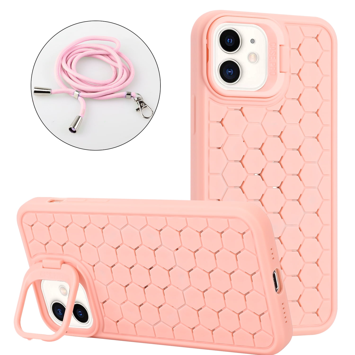 For iPhone 12 Case with Adjustable Neck Cord Lanyard Strap,with Built ...