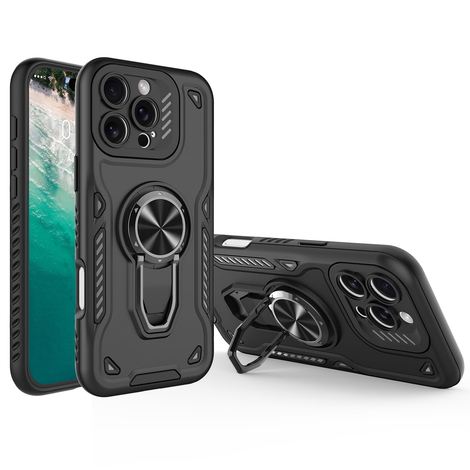 For iPhone 12 Pro Magnetic Case, Soft TPU Bumper Cover with 360 ...