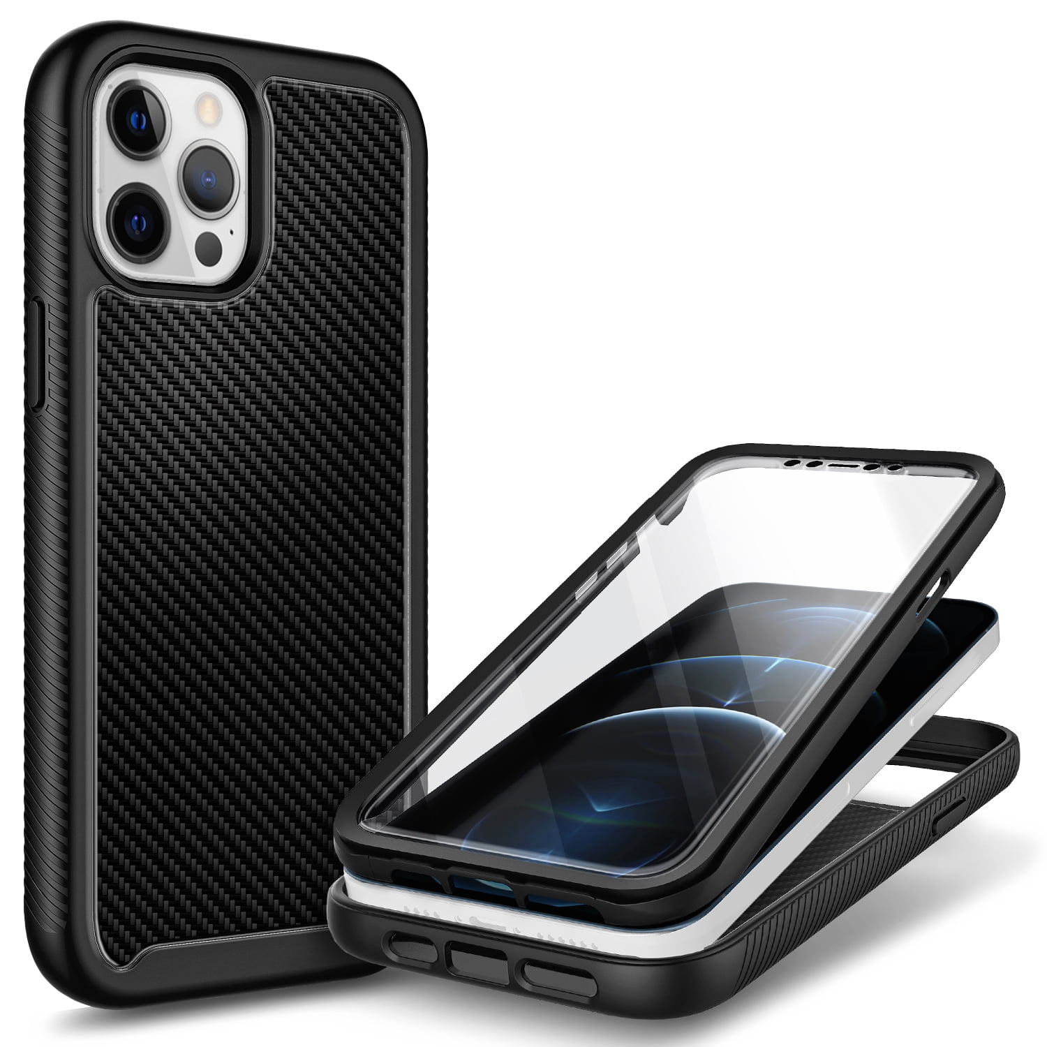 For iPhone 12 Pro Max Case, with Built-in Screen Protector, Nagebee ...