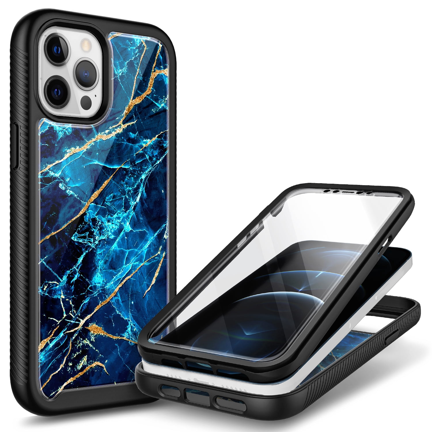 For iPhone 12 Pro Max Case, with Built-in Screen Protector, Nagebee ...