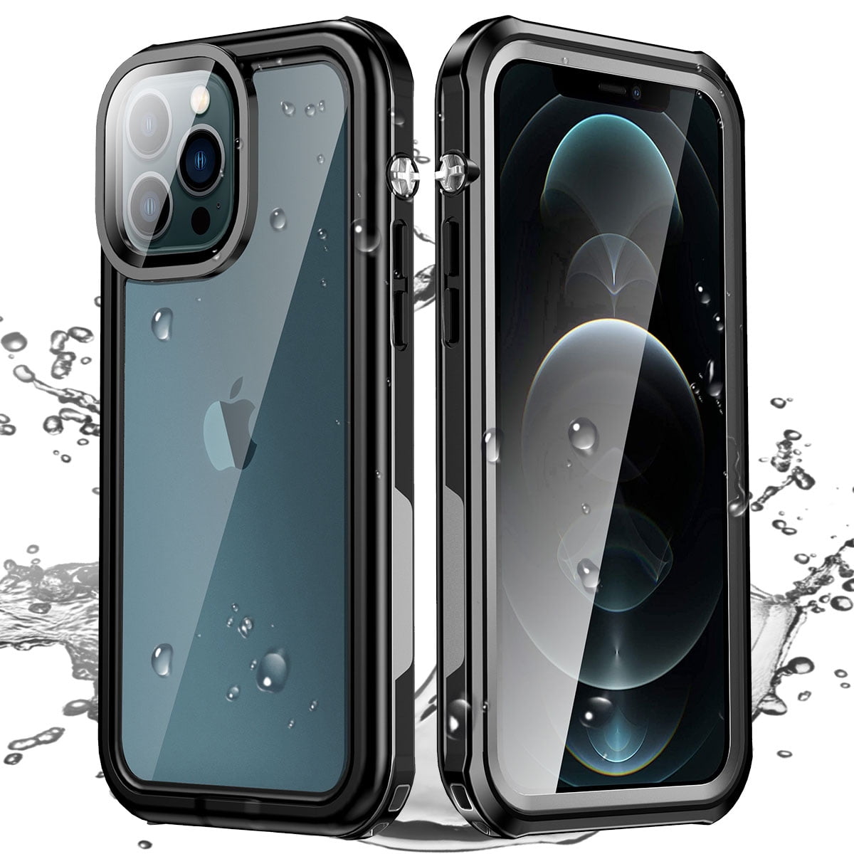 For Iphone 12 Pro Waterproof Case Shockproof Rugged Full Body Clear