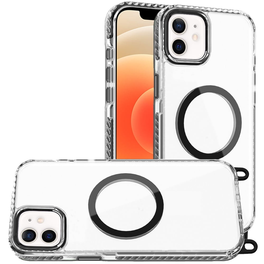 For iPhone 12 & iPhone 12 Pro Transparent HQ Clear Line Design Edged ...