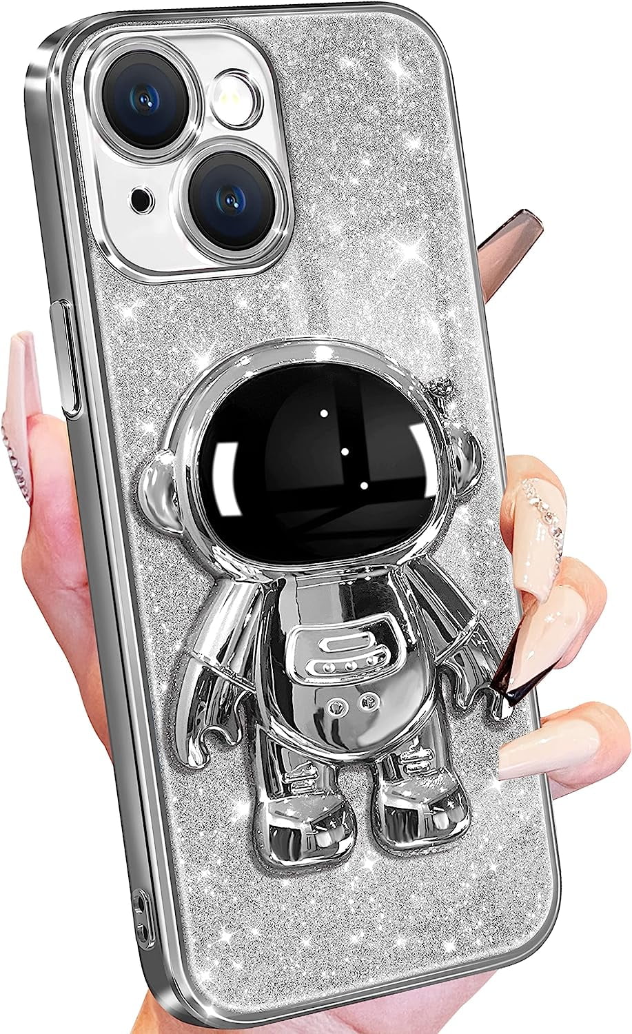 For iPhone 13 Case Astronaut, Clear Cases for iPhone 13 with Glitter ...