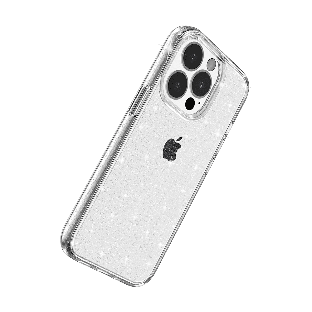 For iPhone 13 Pro Max Case Glitter Ultra Thick 3mm Translucent Hybrid ...
