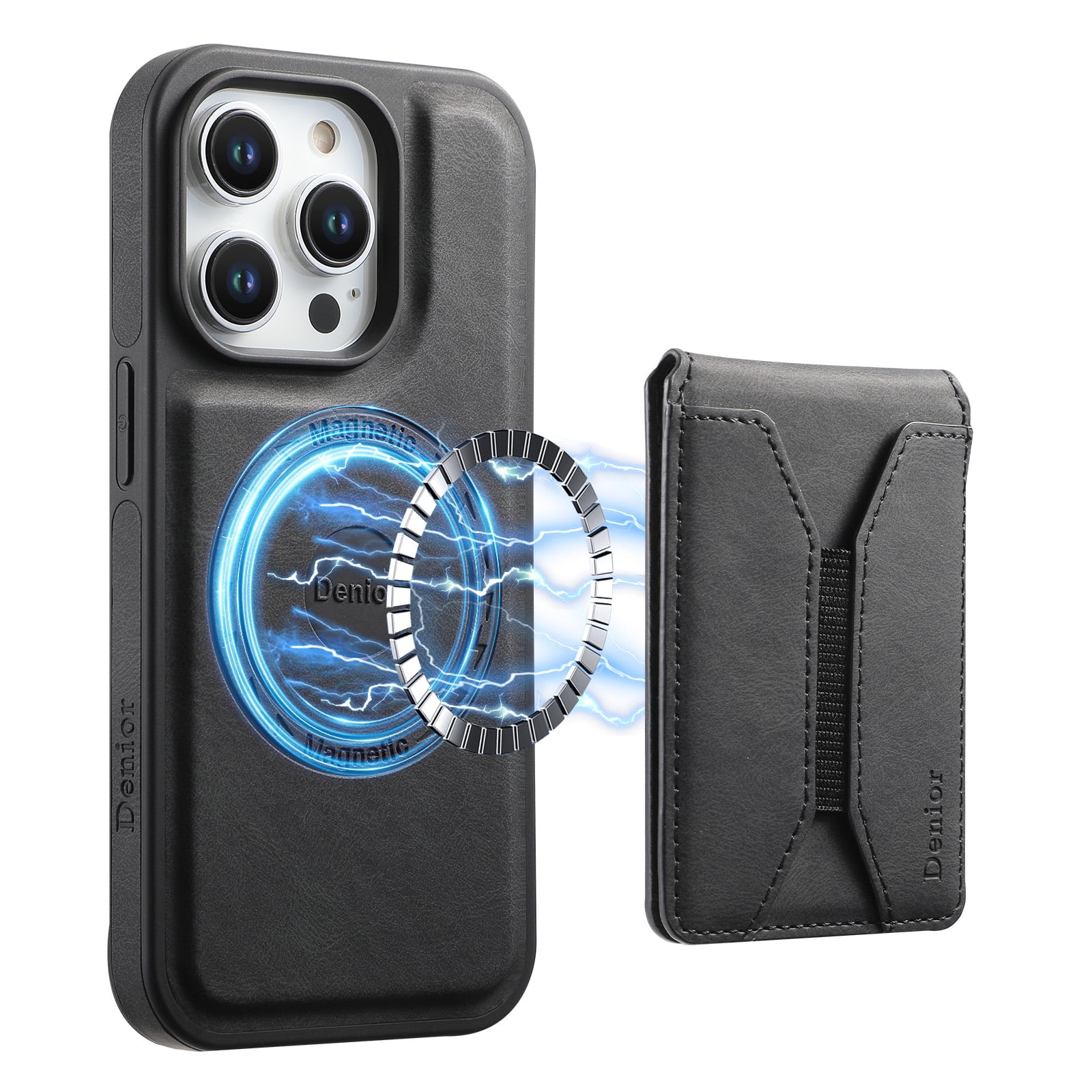 For iPhone 13 Pro Max Wallet Case, Magnetic 2 in 1 Detachable Card ...