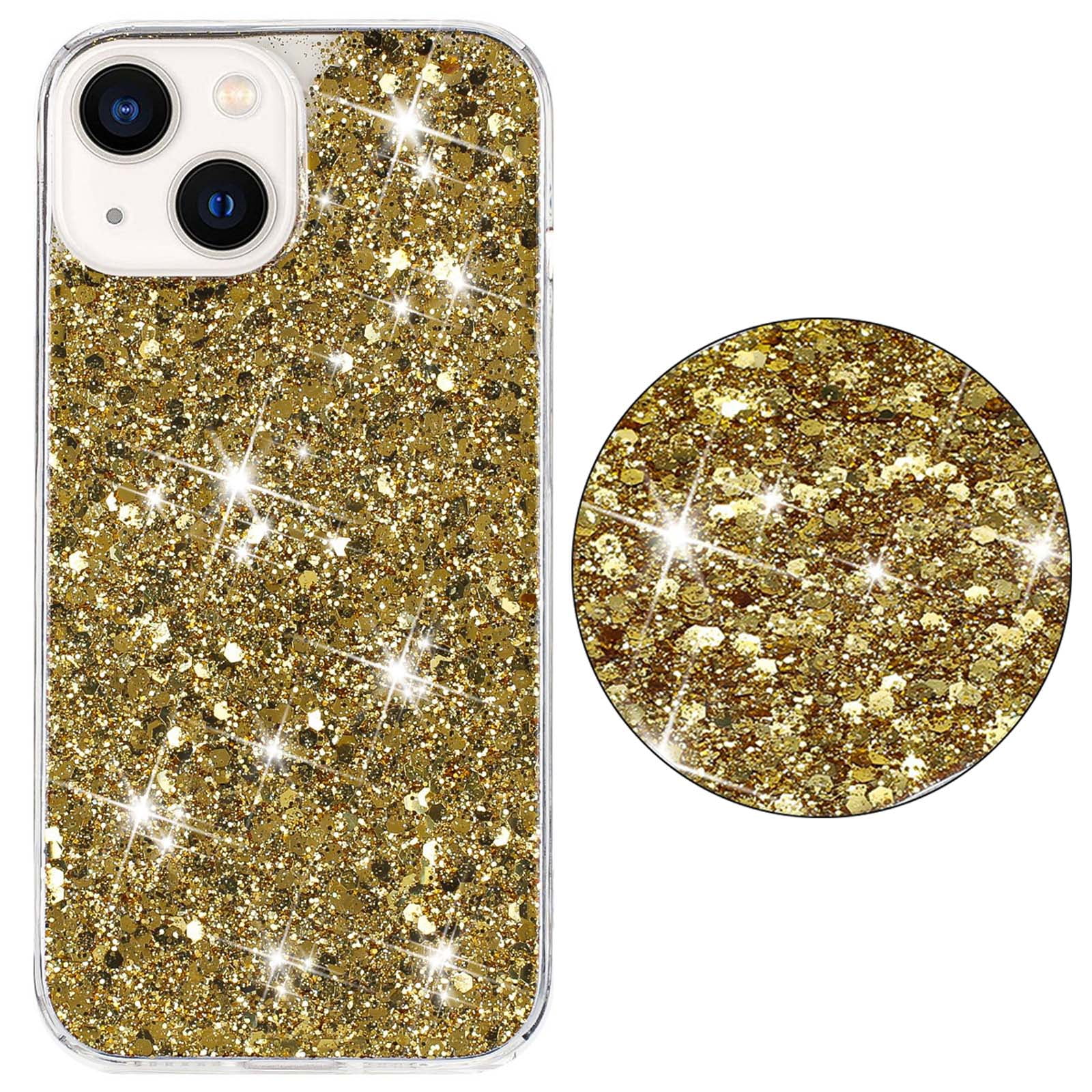 For iPhone 14 Plus Case,Cute Glitter Bling Twinkle Stardust with Drop ...