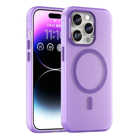 For iPhone 14 Pro Max MagSafe Frosted Translucent TPU + PC Full ...