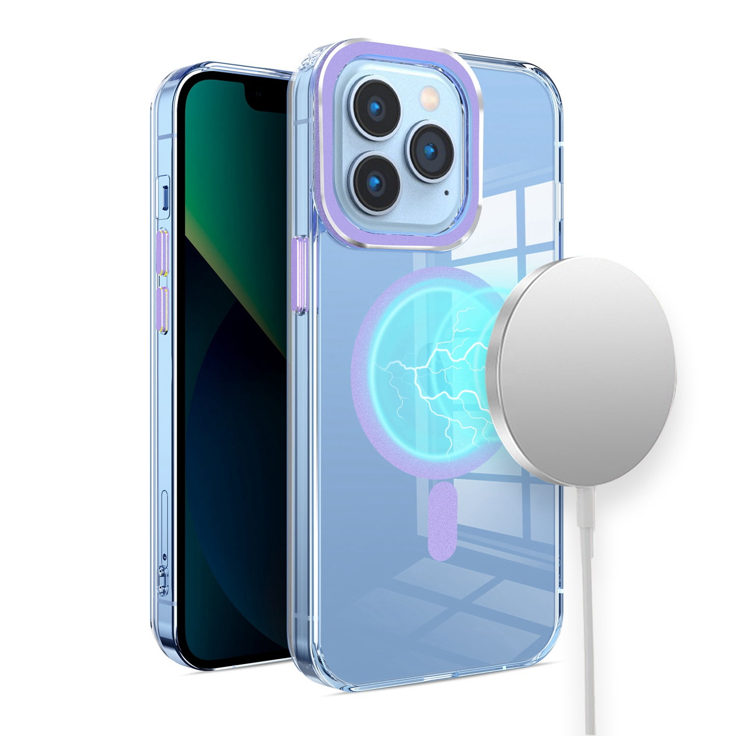For iPhone 15 PRO Case Magnetic Charging Matching Color Trim + 2 ...