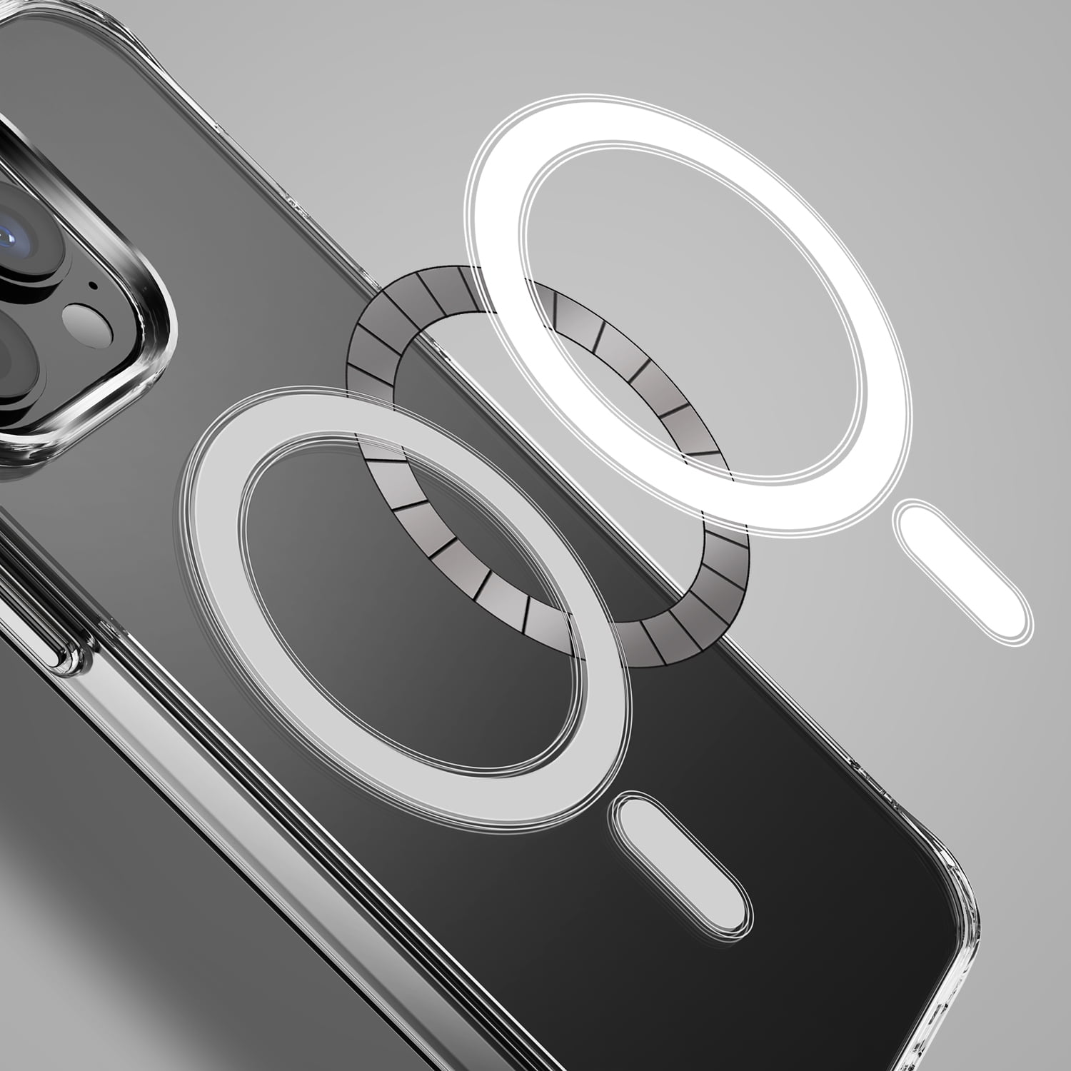 For iPhone 15 PRO Case Slim Profile Clear Magnetic Charging + 2 ...