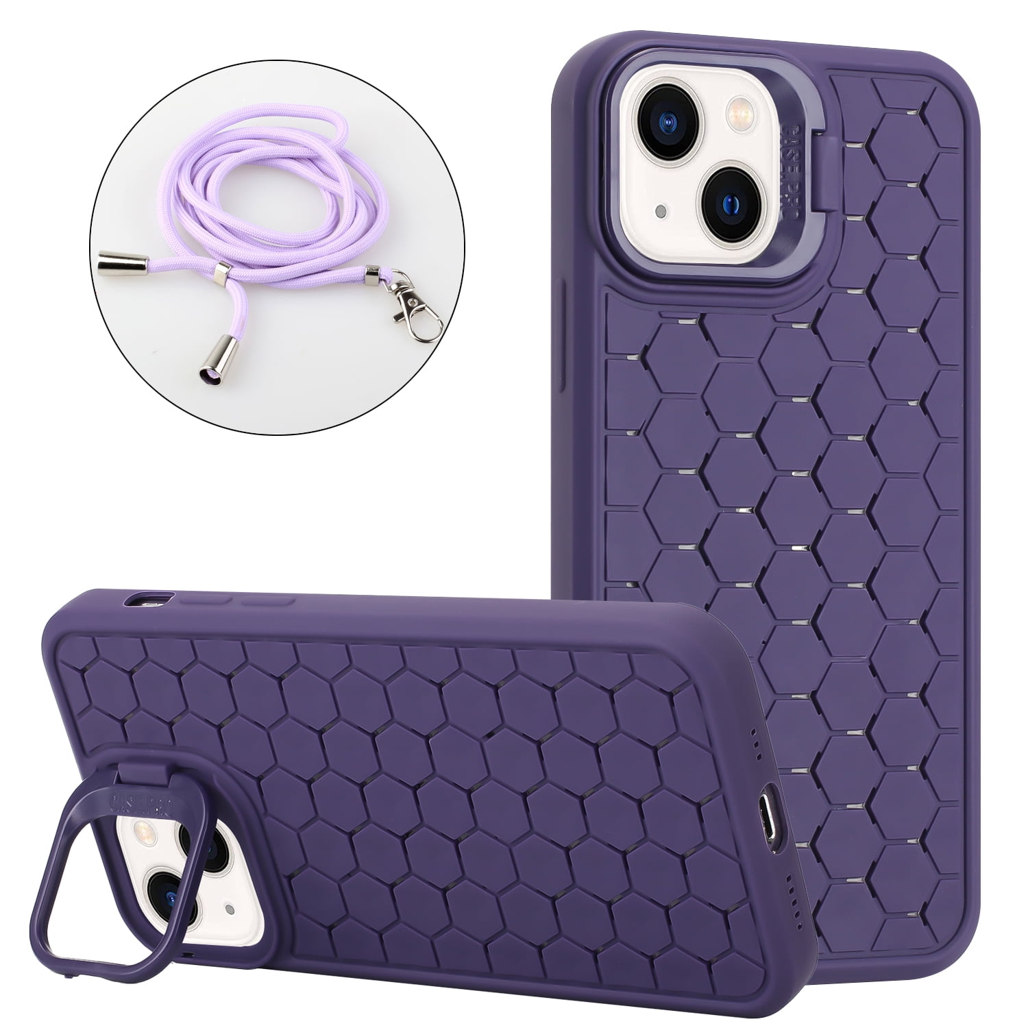 For iPhone 15 Plus Case with Adjustable Neck Cord Lanyard Strap,with ...