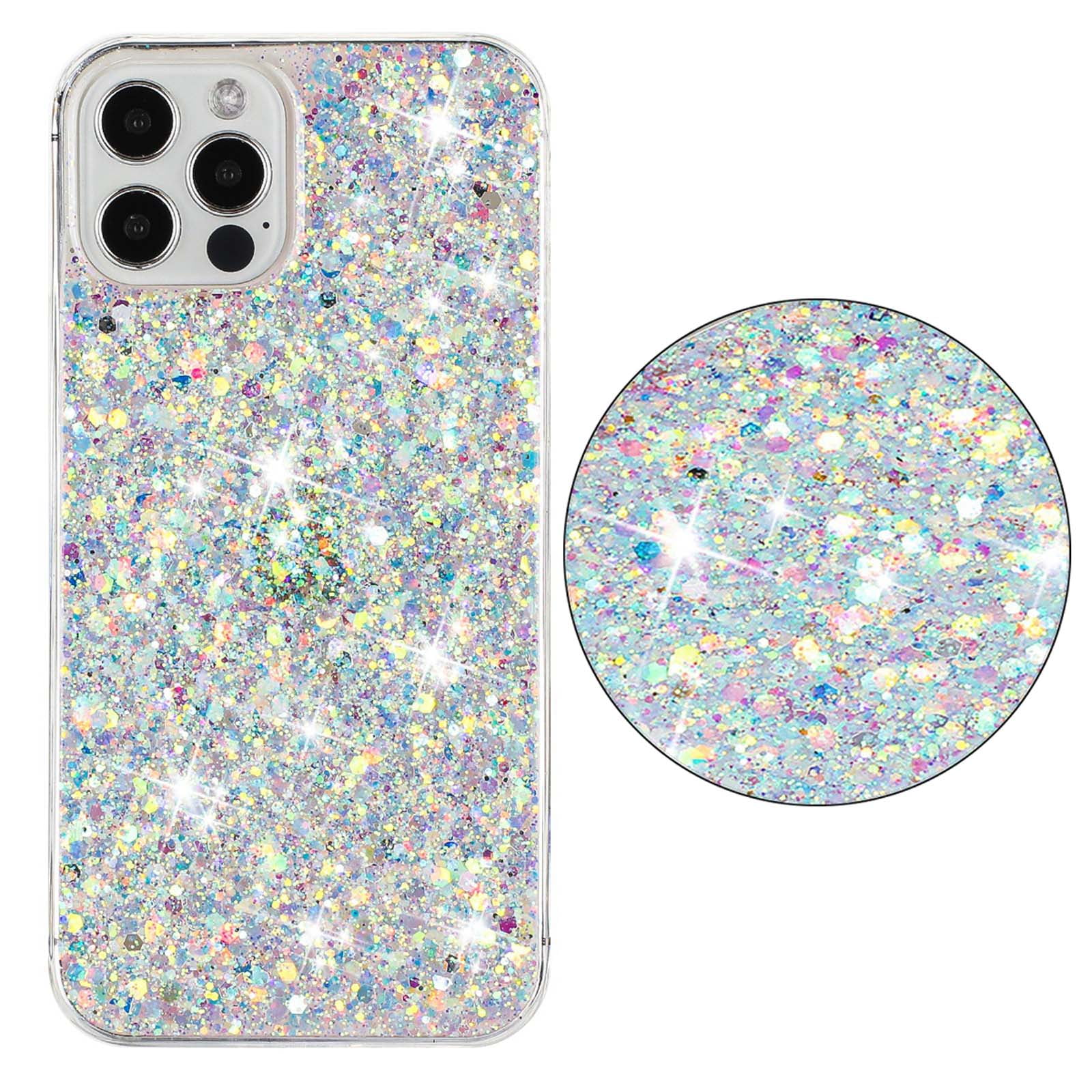 For iPhone 15 Pro Case,Cute Glitter Bling Twinkle Stardust with Drop ...